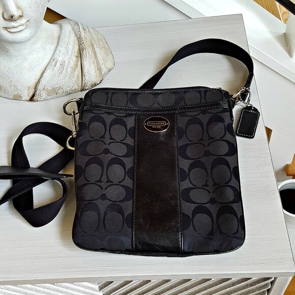 Coach | Bags | Coach Signature Monogram Cross Body Bag | Poshmark